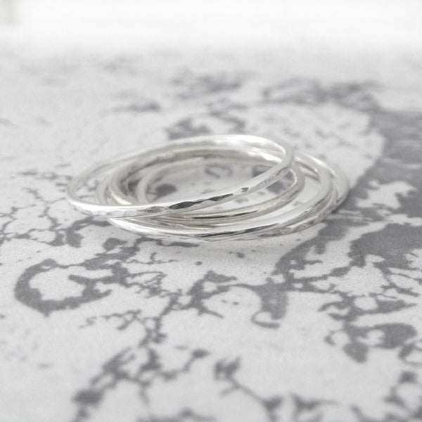 Thin Silver Rings - Sterling silver - Set of 5 – Nikki Stark Jewellery