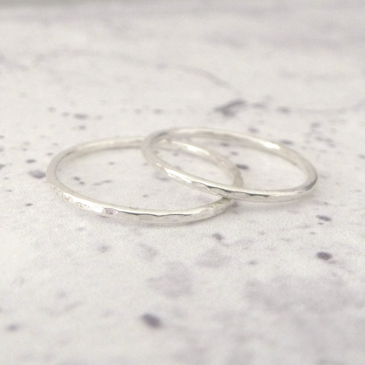 Thin Silver Rings - Sterling silver - Set of 3 – Nikki Stark Jewellery